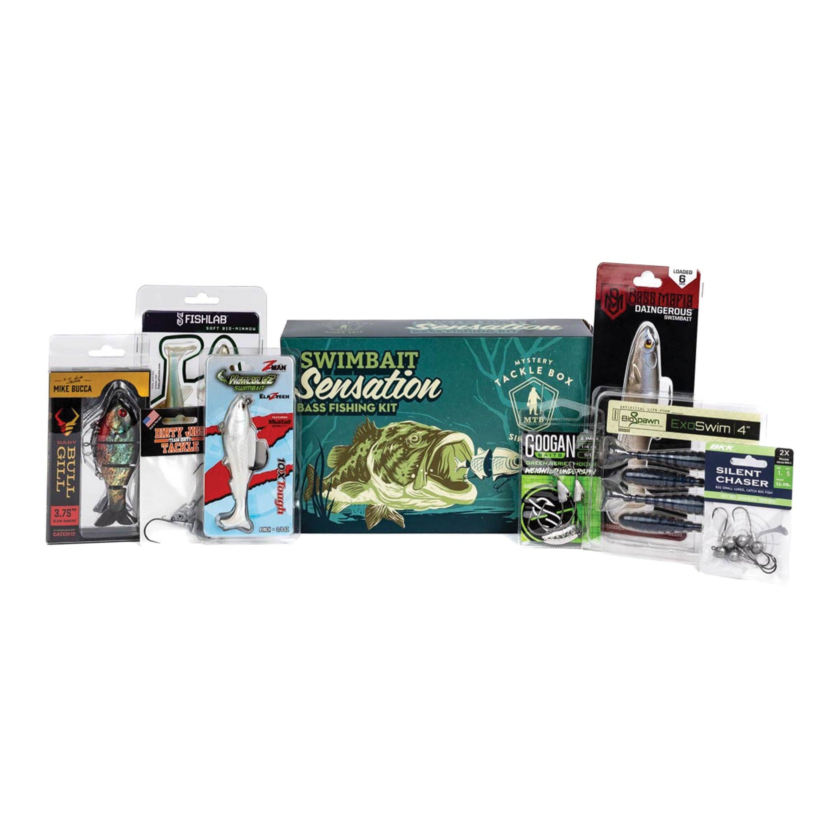 Swimbait Sensation Bass Fishing Kit – Mystery Tackle Box